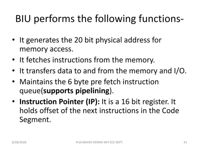 Microprocessor 8086 Cover Unit I | PPT