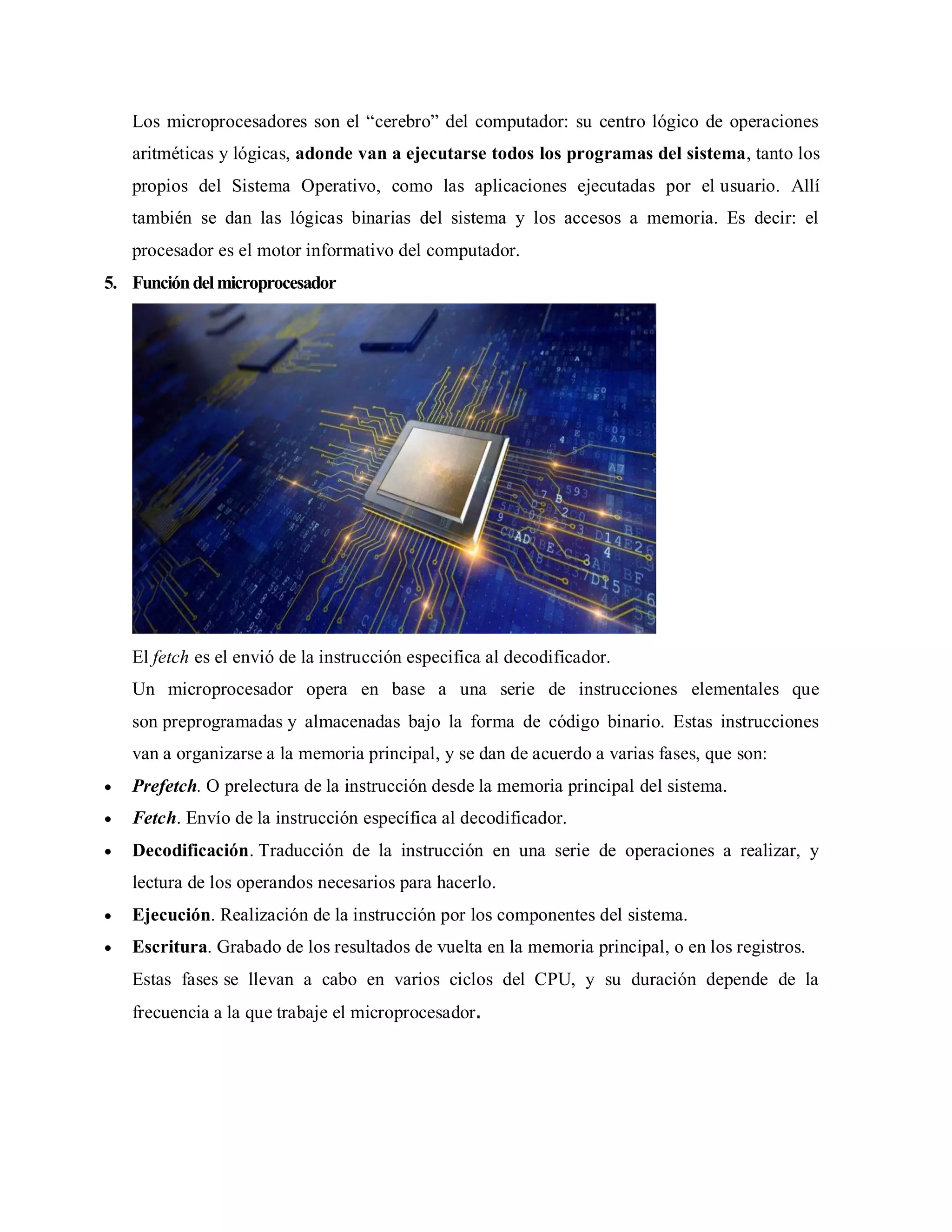 Microprocesador | PDF | Computing | Technology & Computing