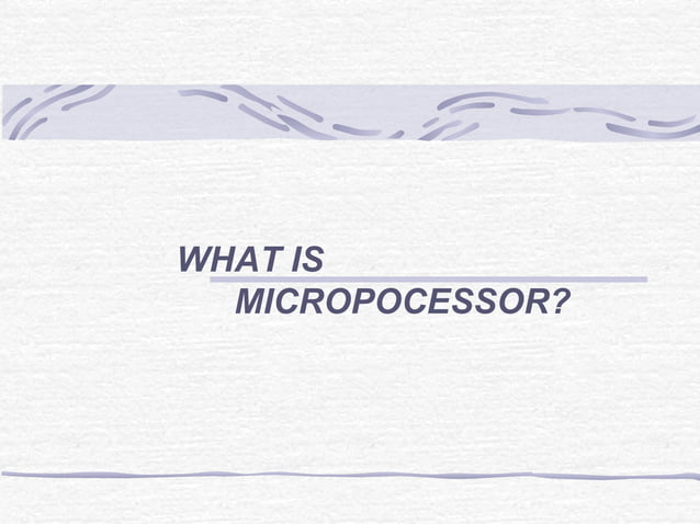 Microprocessor Ppt Operating Systems Computer Software And Applications
