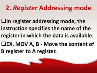 instructions of 8085 Microprocessor | PPTX