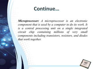 Microprocessor - A Brief History | PPT