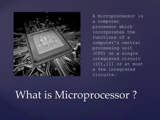 Applied Microprocessor | PPT