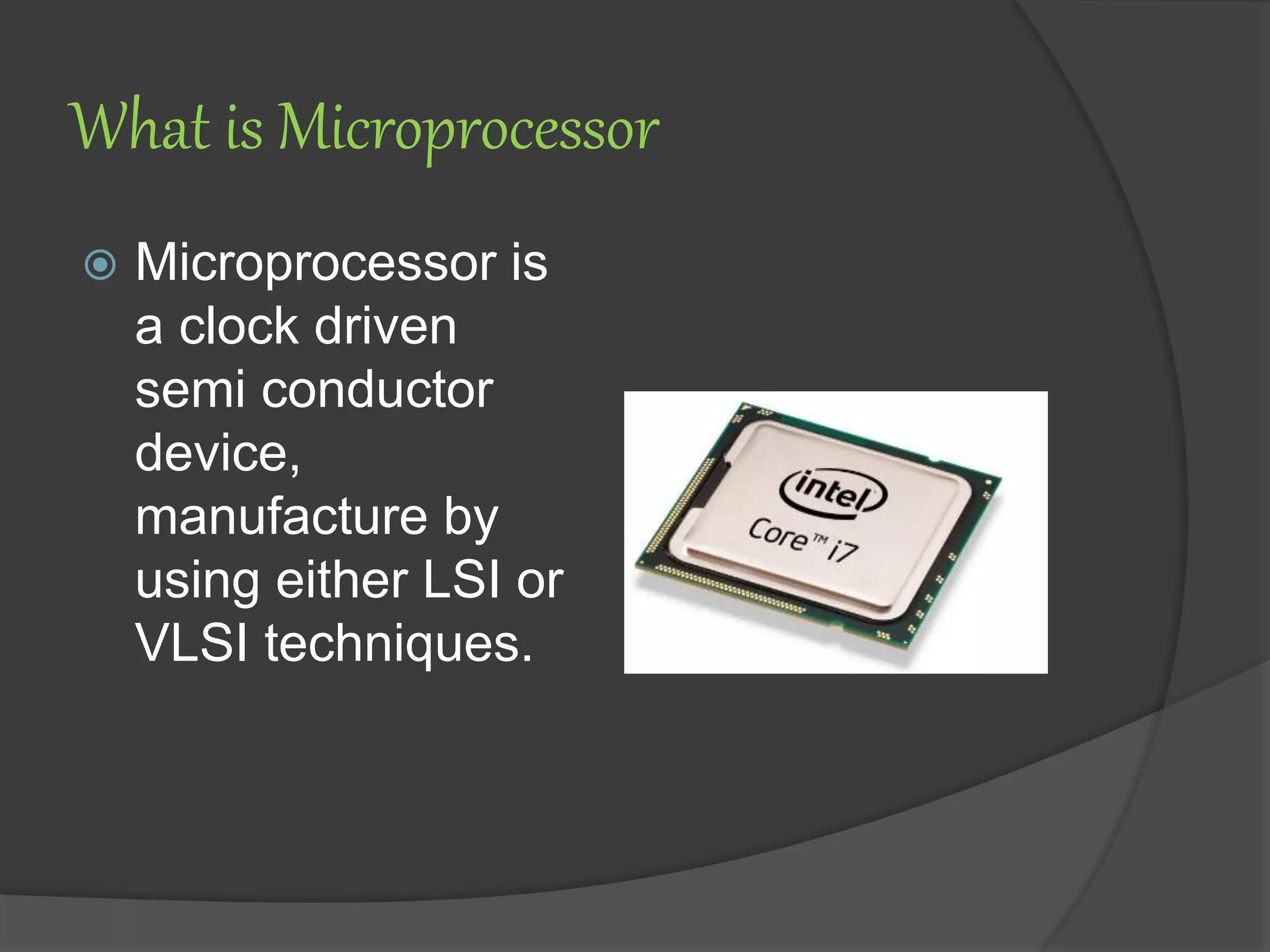 Microprocessor Presentation | PPTX
