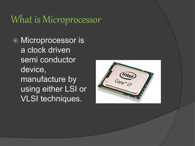 Microprocessor Presentation | PPTX