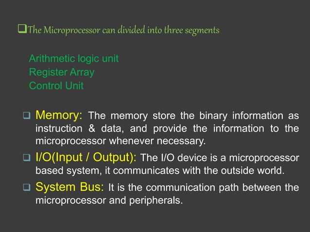 Microprocessor Presentation | PPTX