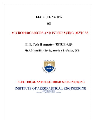 Microprocessor note | PDF