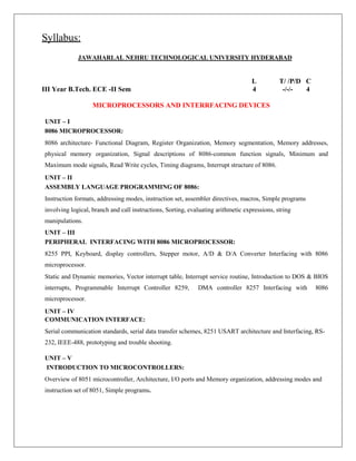 Microprocessor note | PDF