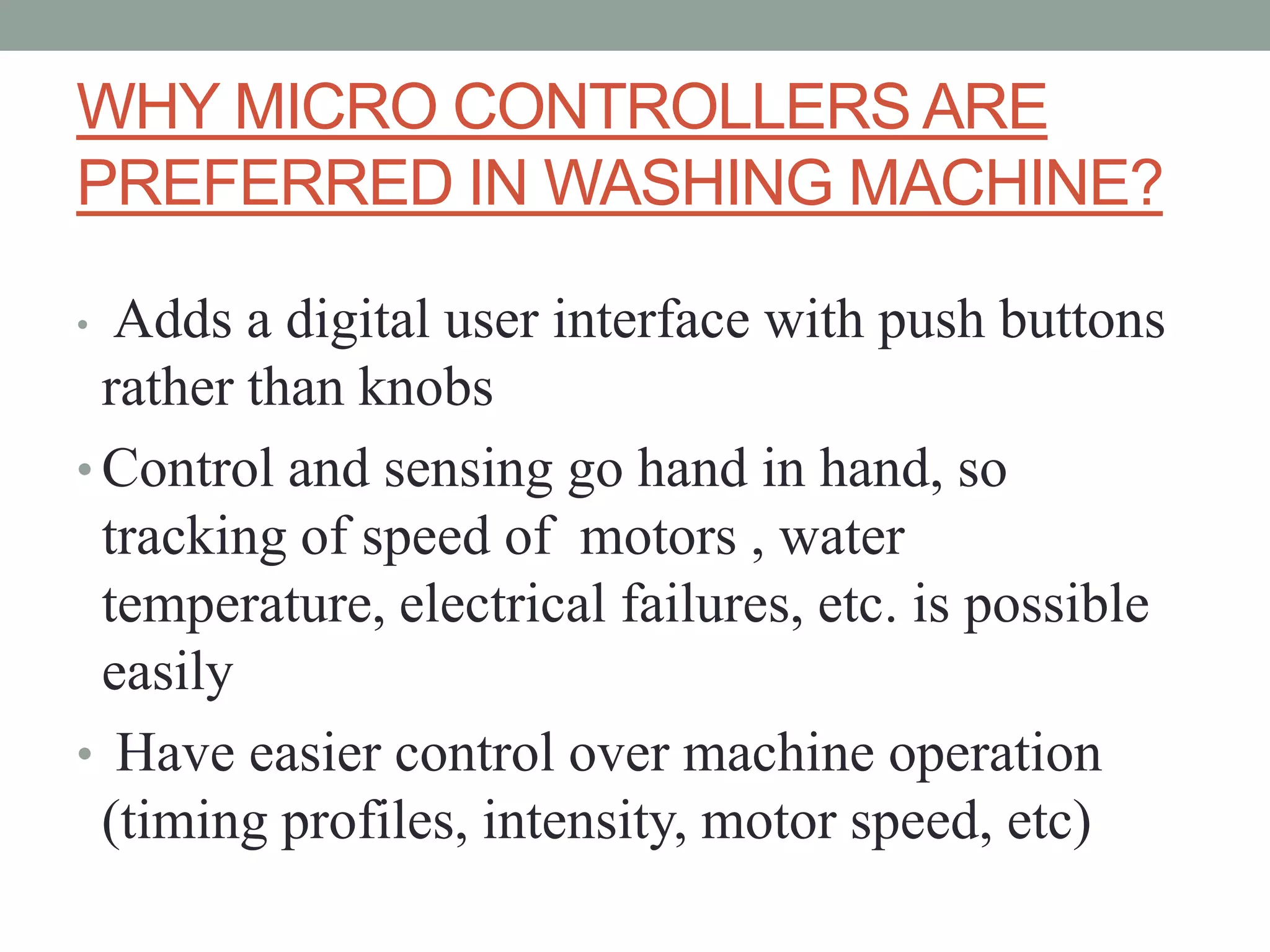 Microprocessor in washing machine | PPTX