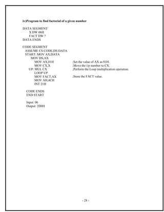 Microprocessor 8086-lab-mannual | PDF