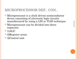Microprocessor and-interfacing-techbymak | PPT