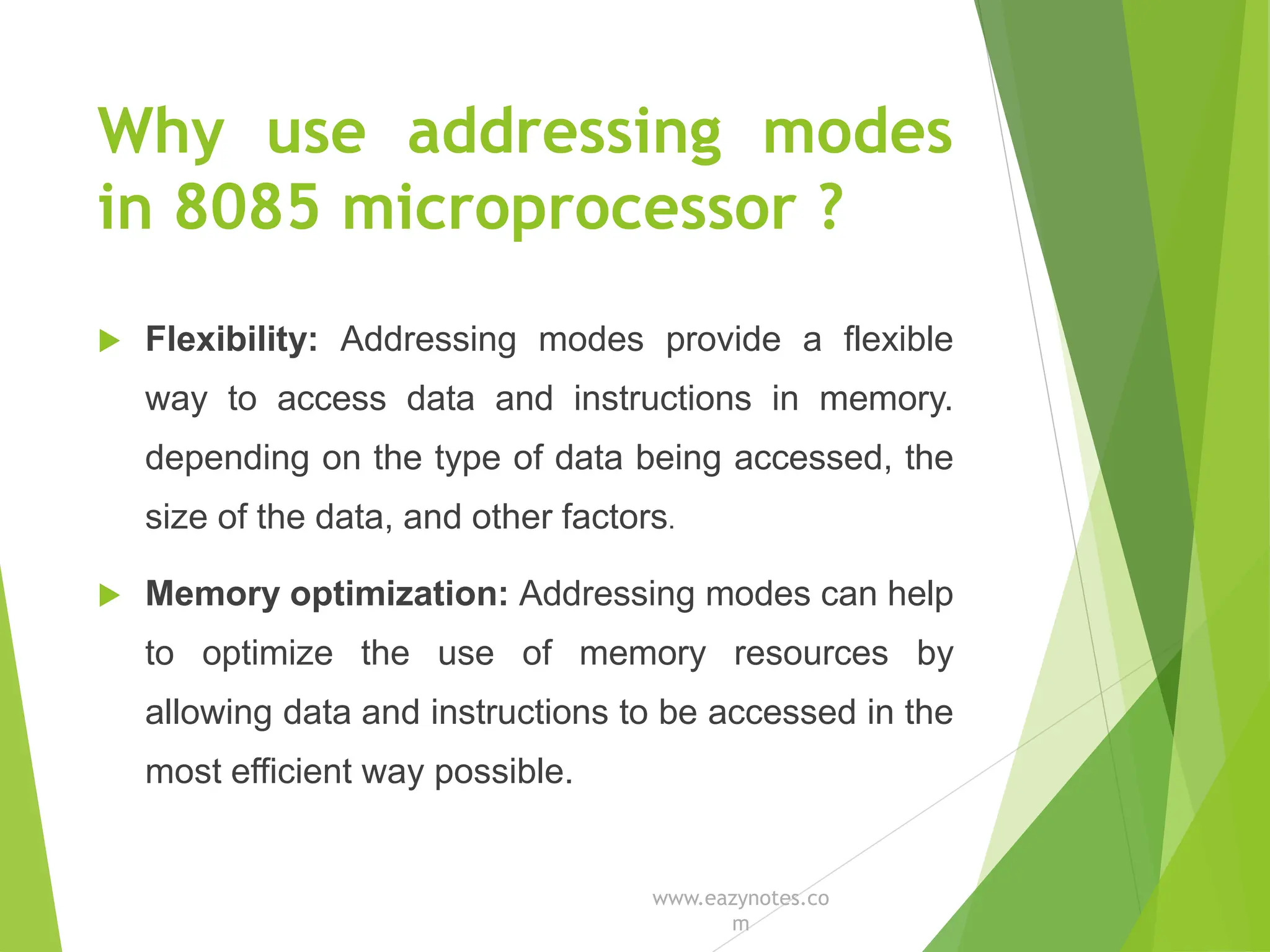 Microprocessor - unit 2-Addressing Modes of 8085 | PPT