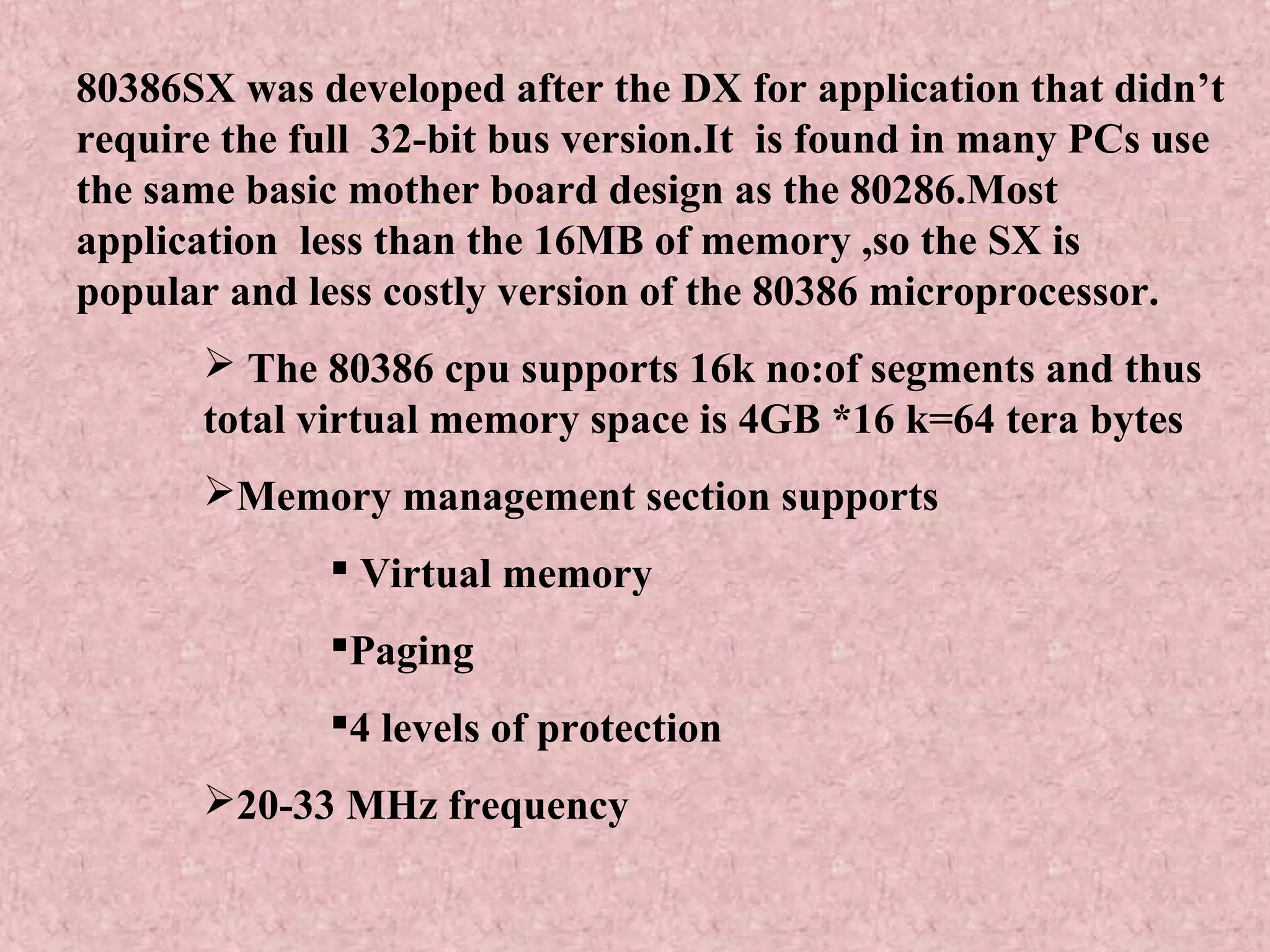 Microprocessor 80386 | PPT