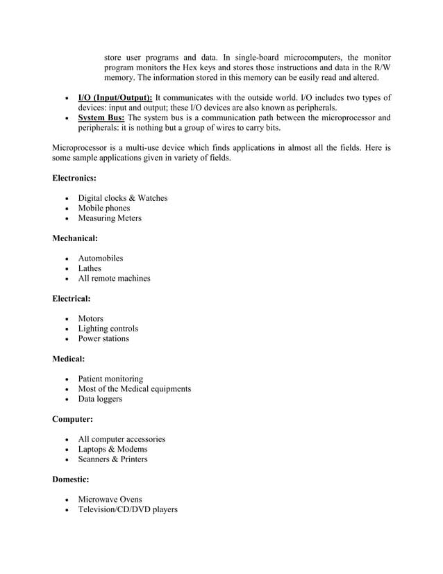 MICROPROCESSOR 8085 WITH PROGRAMS | PDF | Operating Systems | Computer Software and Applications