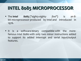 8085 Microprocessor | PPT