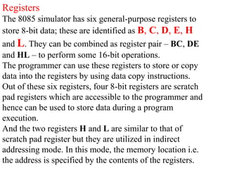 Microprocessor 8085 architecture ppt. april 2013 | PPTX