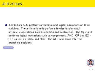 Microprocessor 8085 Basics | PPT