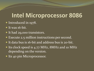 Microprocessor 8086 | PPTX