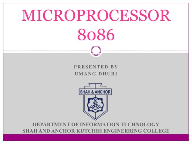 Microprocessor 8086 | PPT