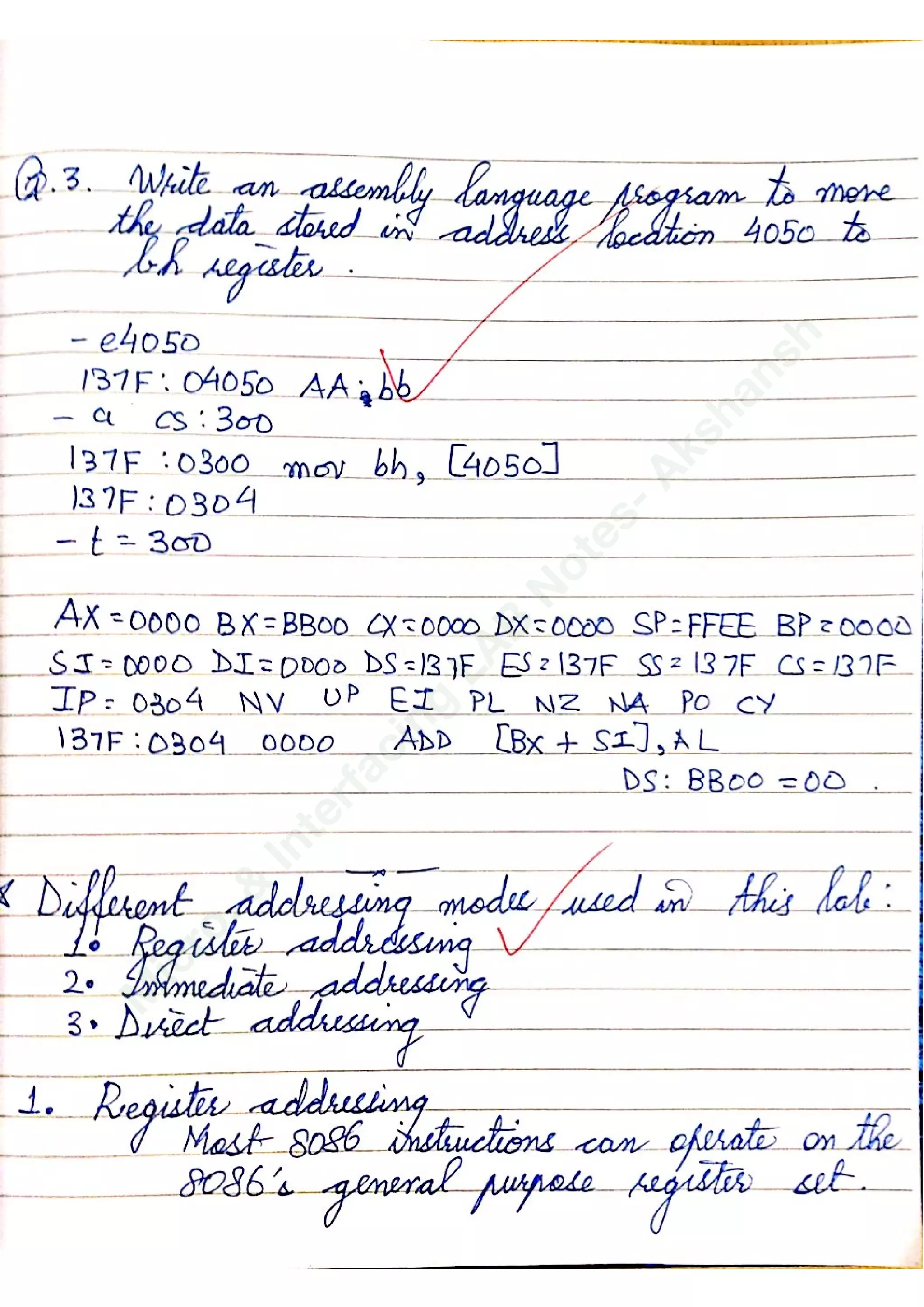 Microprocessor and Interfacing Lab Notes - Akshansh | PDF Microprocessor and Interfacing Lab Notes - Akshansh | PDF