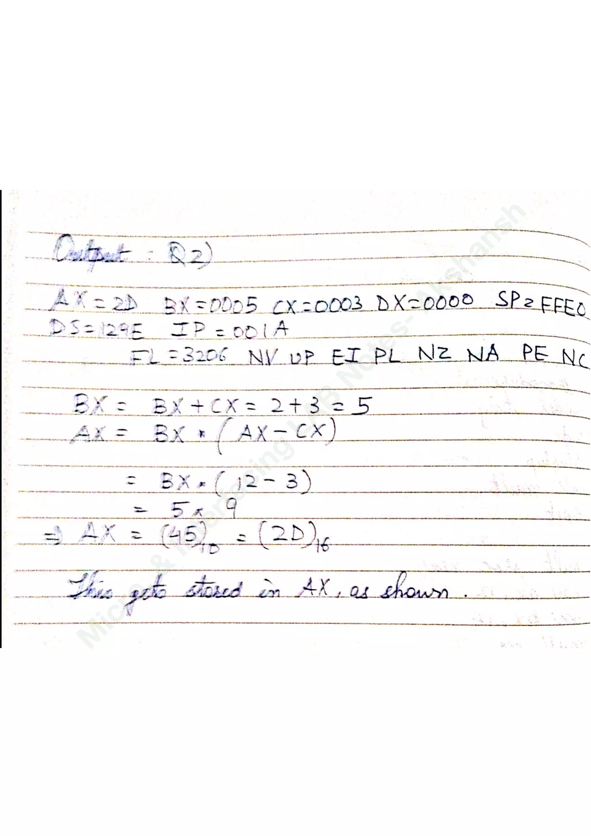 Microprocessor and Interfacing Lab Notes - Akshansh | PDF