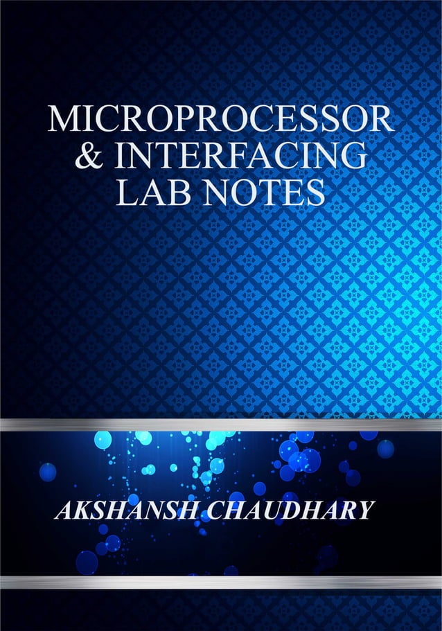 Microprocessor And Interfacing Lab Notes Akshansh Pdf
