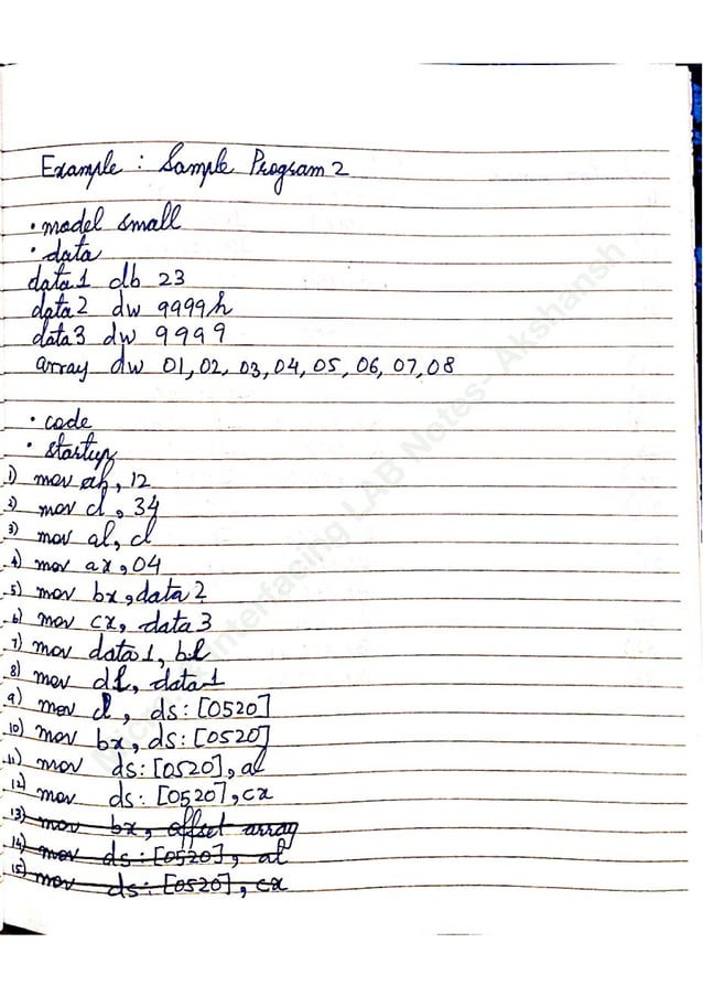 Microprocessor And Interfacing Lab Notes Akshansh Pdf 