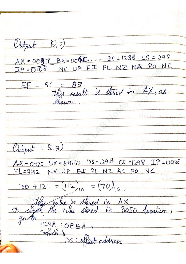 Microprocessor And Interfacing Lab Notes Akshansh Pdf