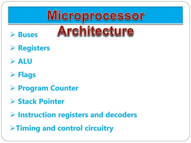 Microprocessor architecture | PPT