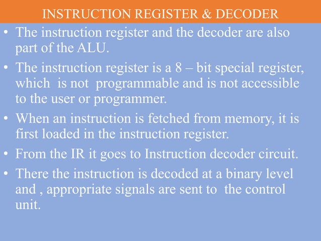 Microprocessor Architecture Iii Ppsx Computer Peripherals Computing
