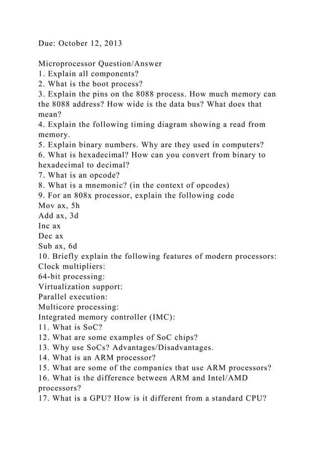 Microprocessor ArchitectureProcessors for Mobile Computing.docx