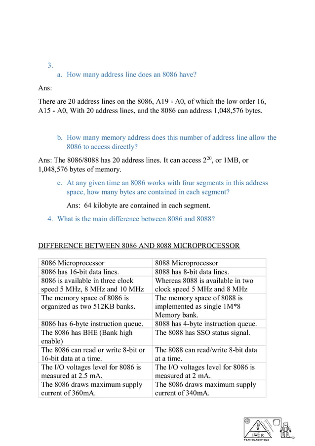 Microprocessor & Assembly language by team blackhole | PDF