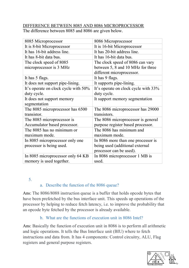 Microprocessor & Assembly language by team blackhole | PDF