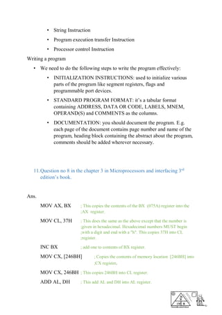Microprocessor & Assembly language by team blackhole | PDF