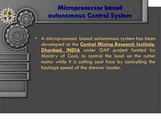 Microprocessor based autonomous control system | PPT