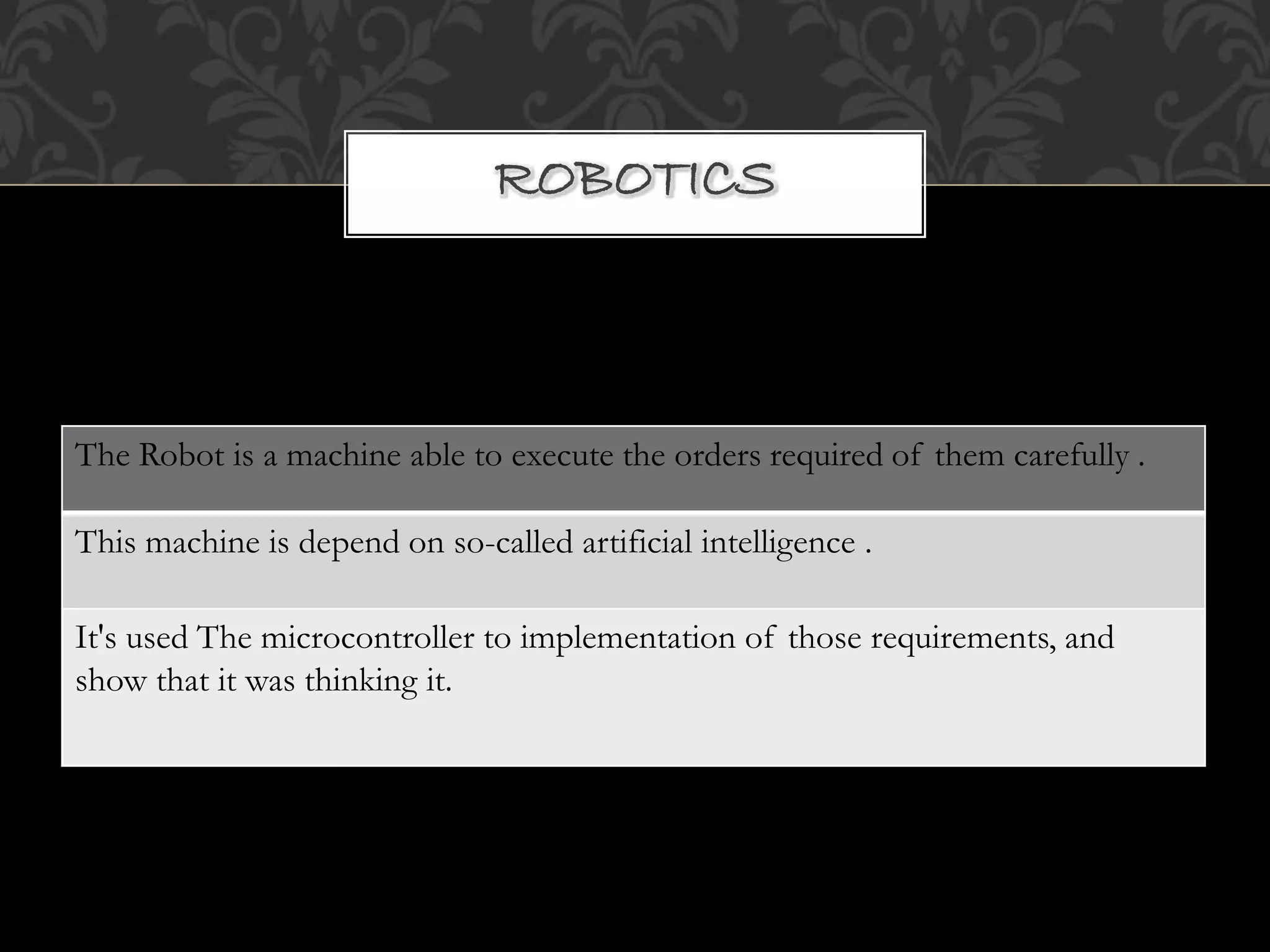 Microprocessor based process control, Avoiding Robot | PPTX