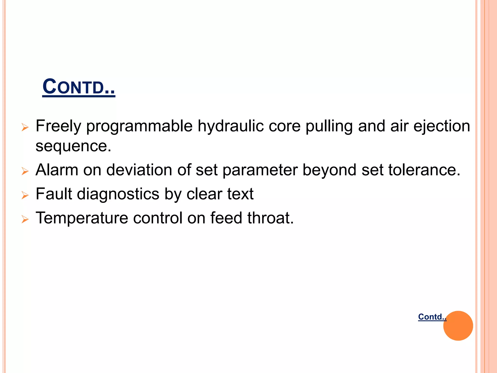 Microprocessor controlled injection molding machine | PPTX