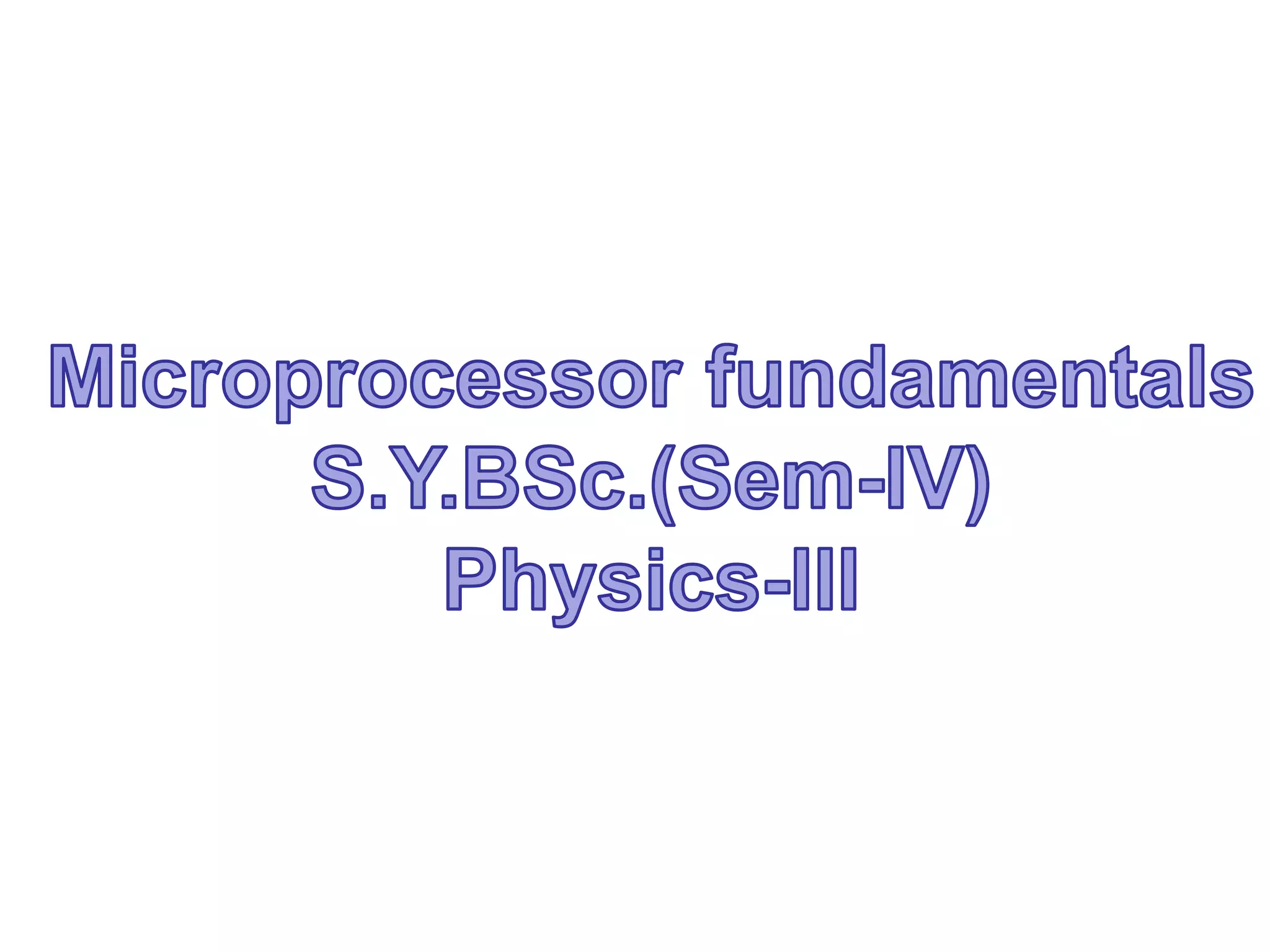 Microprocessor fundamentals | PPT