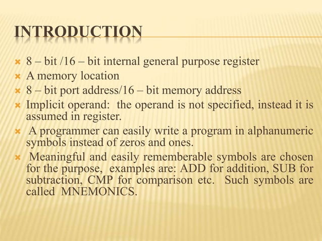 Microprocessor instructions | PPT