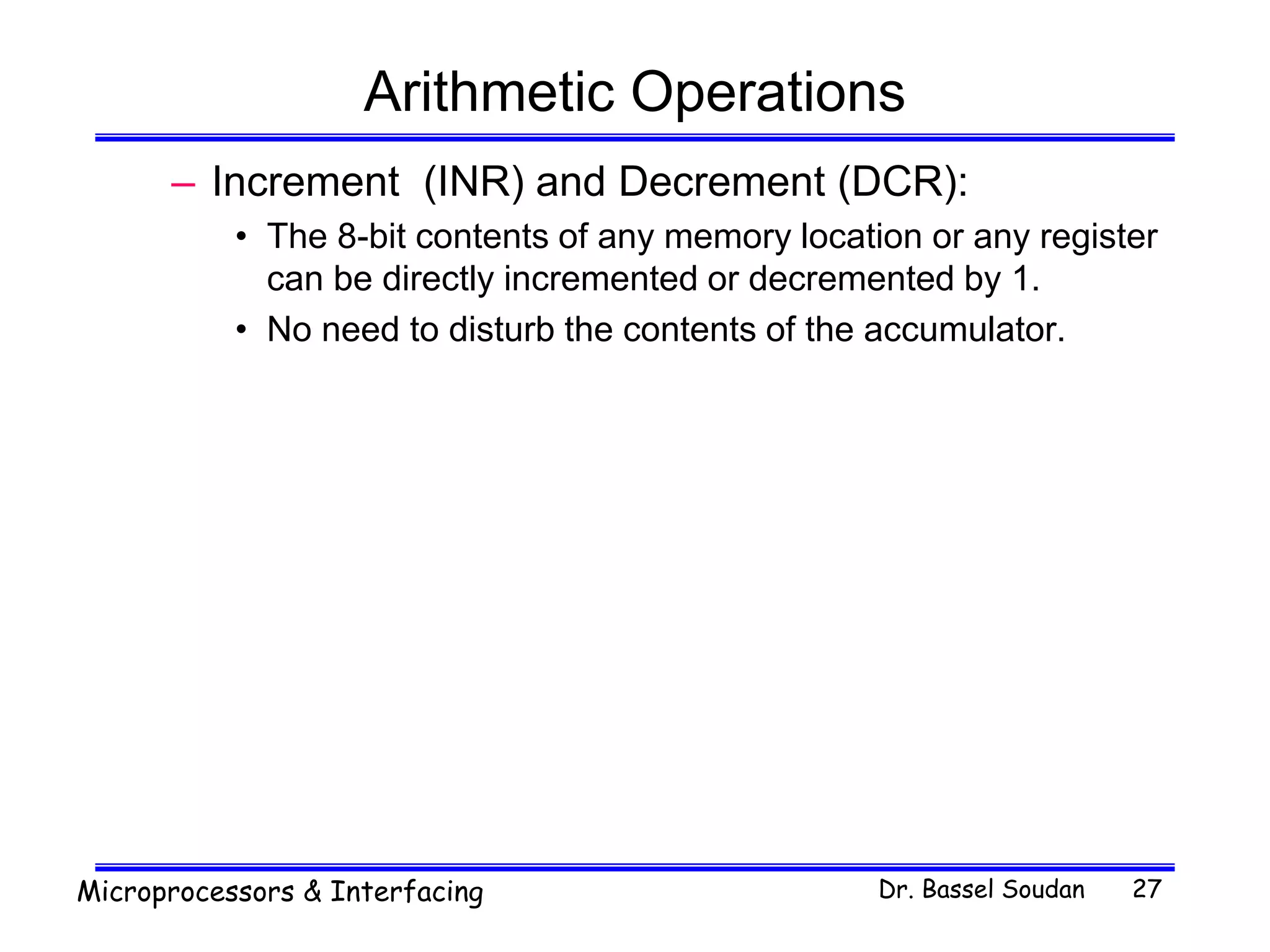 Microprocessor And Interfacingpptx Operating Systems Computer Software And Applications