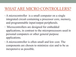 Microprocessor in washing machine | PPTX