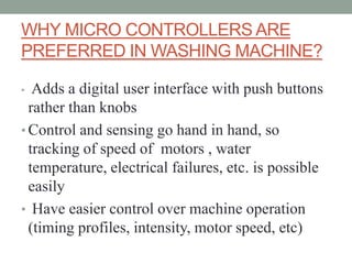 Microprocessor in washing machine | PPTX