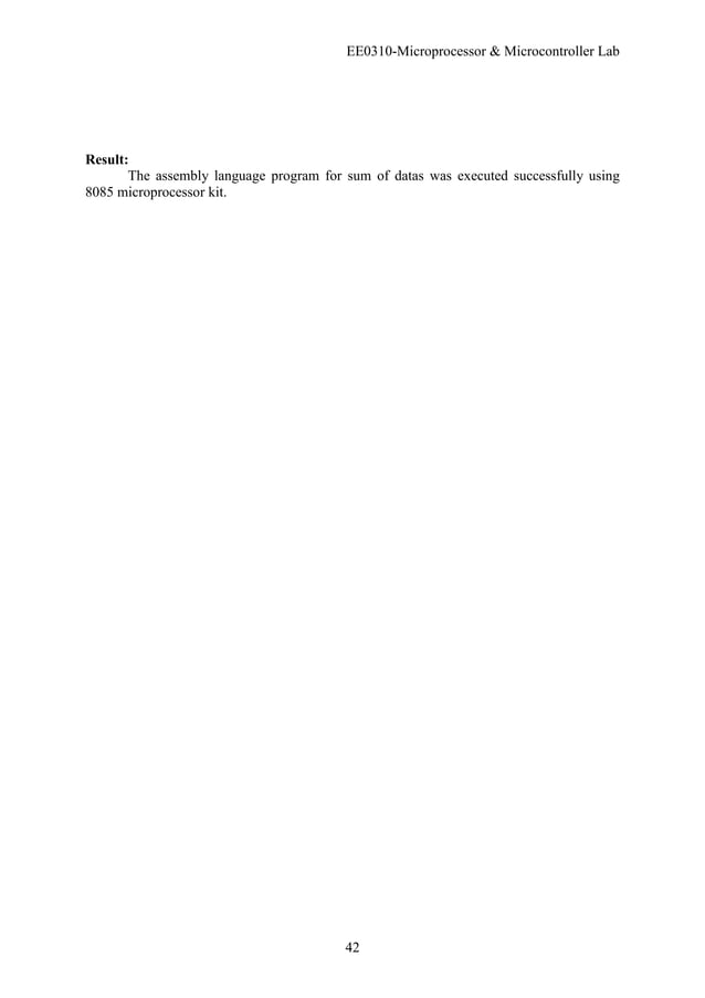 Microprocessorlabmanual ee0310 | PDF