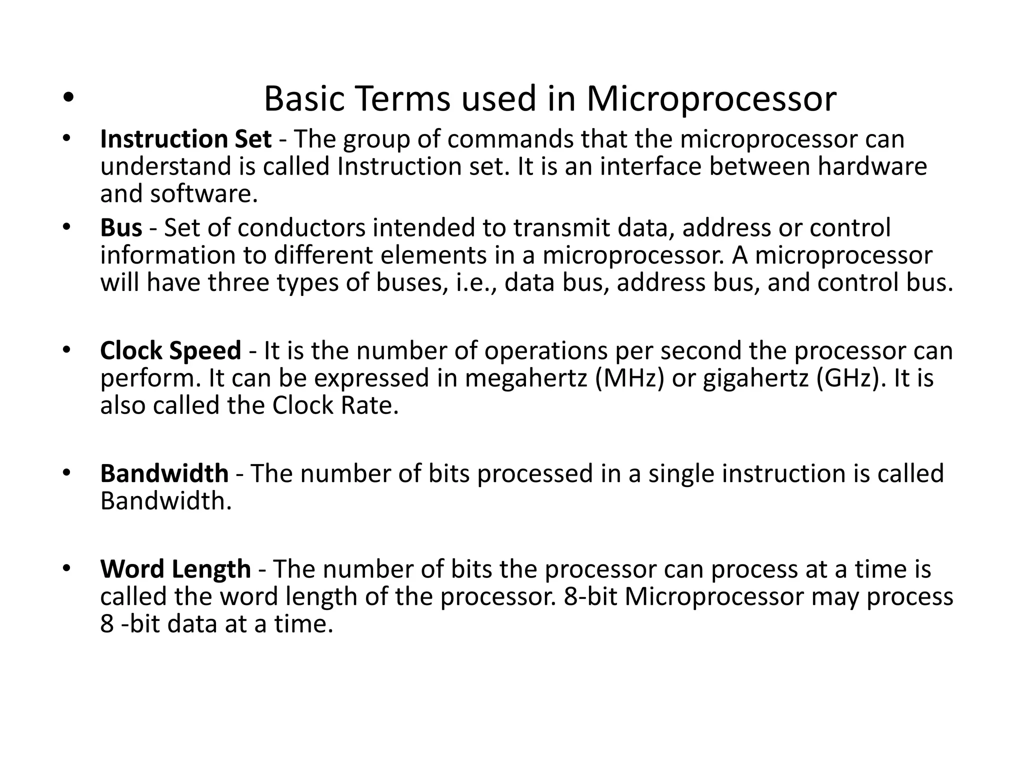 Introduction Of Microprocessor Ppt