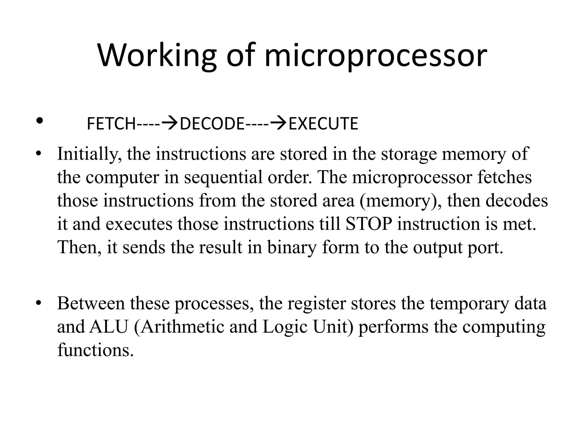 Introduction Of Microprocessor Ppt