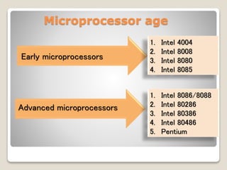 Evolution of Microprocessor | PPTX