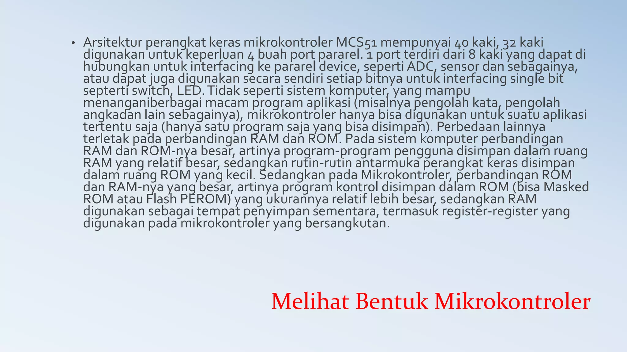 Mikroprosesor dan Mikrokontroler | PPTX