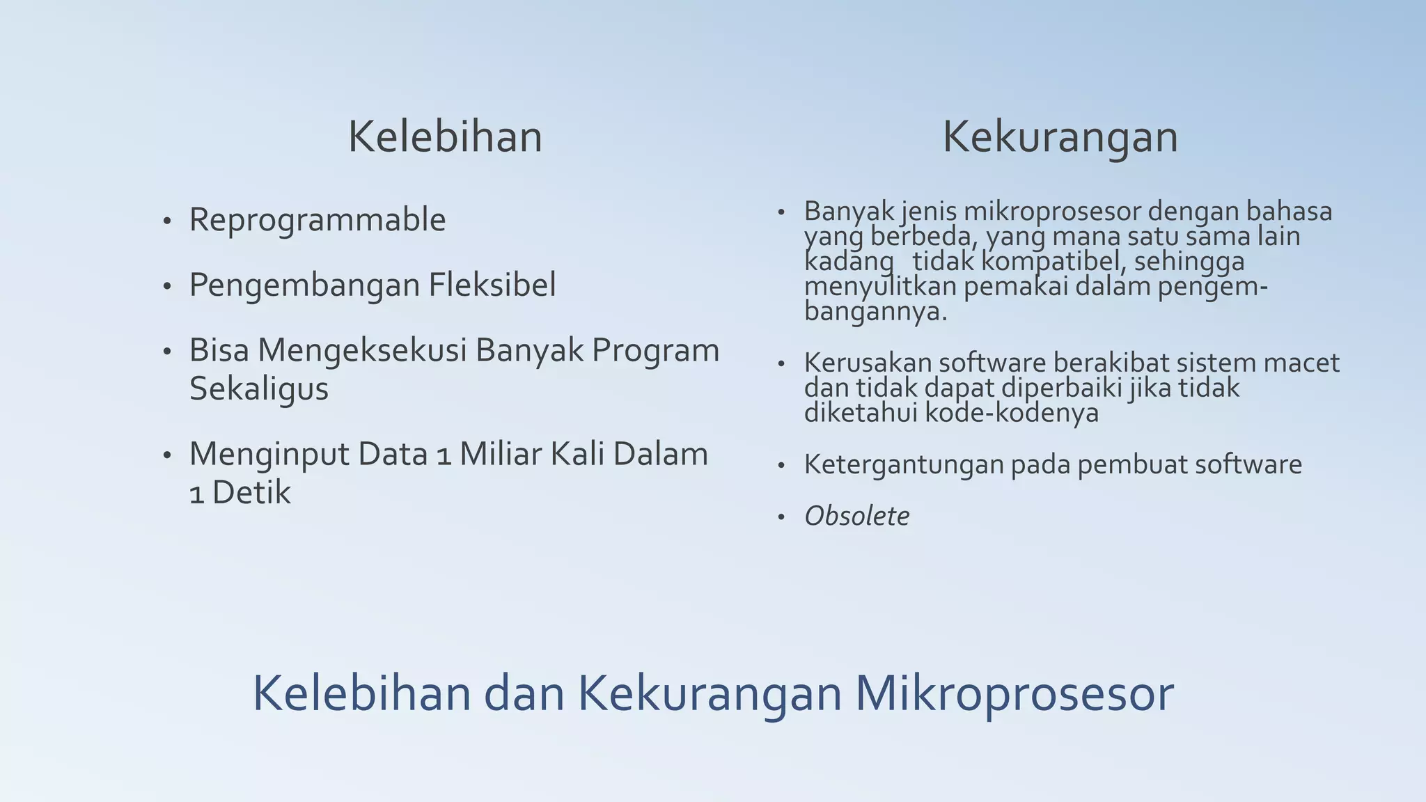 Mikroprosesor dan Mikrokontroler | PPTX