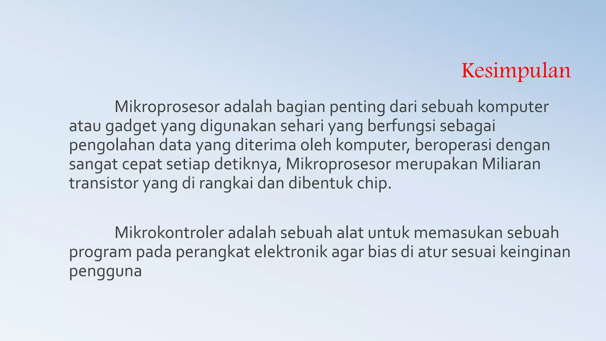 Mikroprosesor dan Mikrokontroler | PPTX