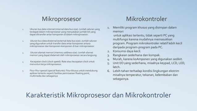 Mikroprosesor dan Mikrokontroler | PPTX