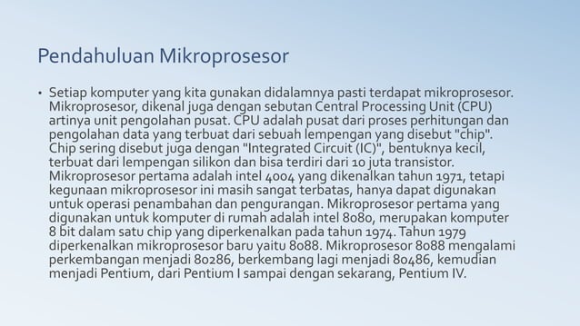Mikroprosesor dan Mikrokontroler | PPTX